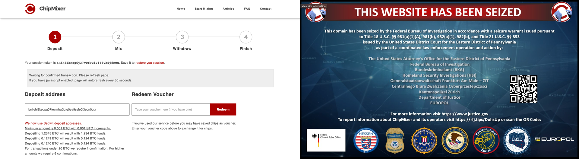 ChipMixer shut down after laundering over $840 million in criminal proceeds